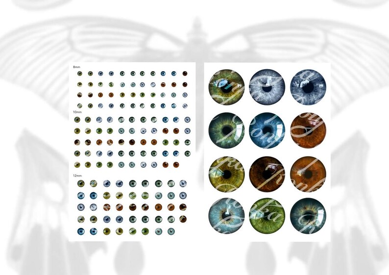 Realistic Eyes Set “8”, “10”, "12" Mm for the Doll - Etsy