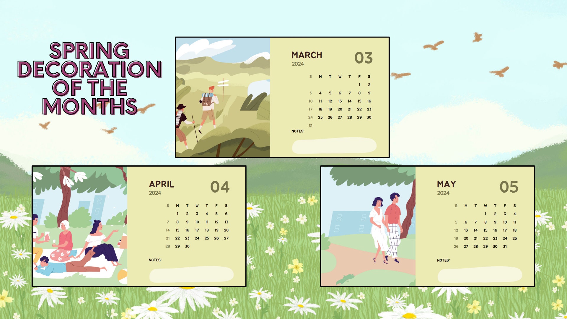 Four Seasons Calendar: Your Path to Renewal Every Season 2024 - Etsy