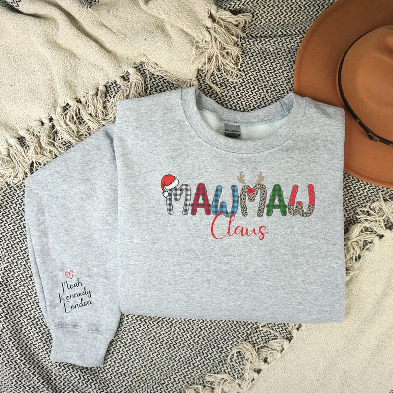 Personalized Mawmaw Shirt With Custom Grandkids' Names,mawmaw Christmas ...