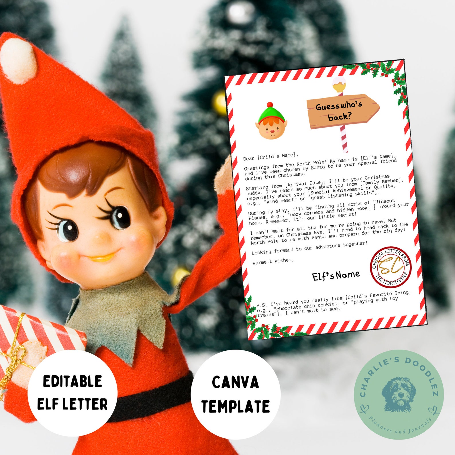 EDITABLE Elf Letter, Elf Welcome Letter, Elf Arrival Letter, Christmas ...