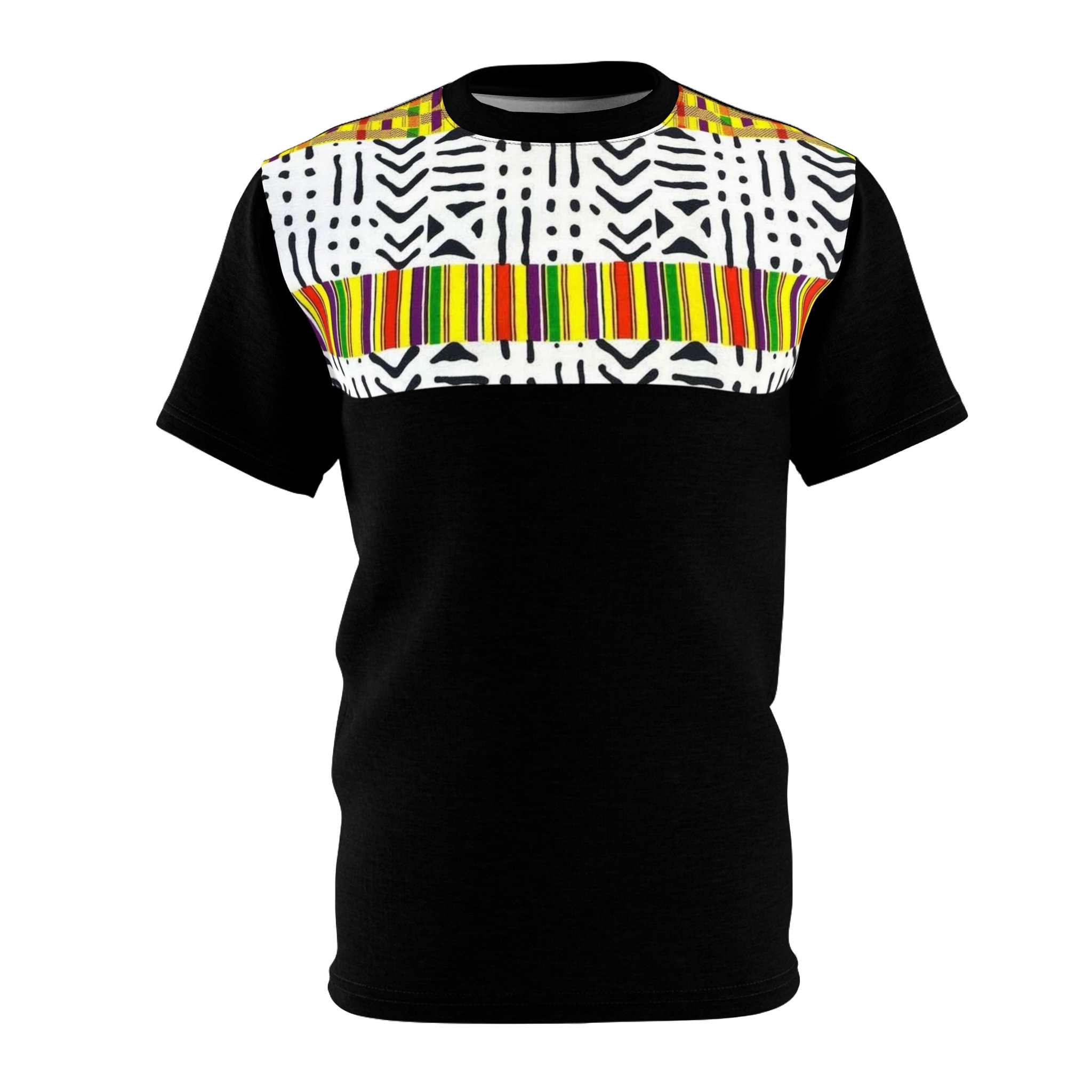 African Print T-shirt Bogolan Fabric Print Kente Shirt - Etsy