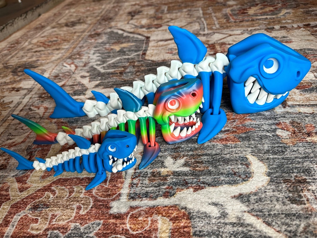 Articulating Shark Skeleton Fidget Toy by Flexi Factory - Etsy