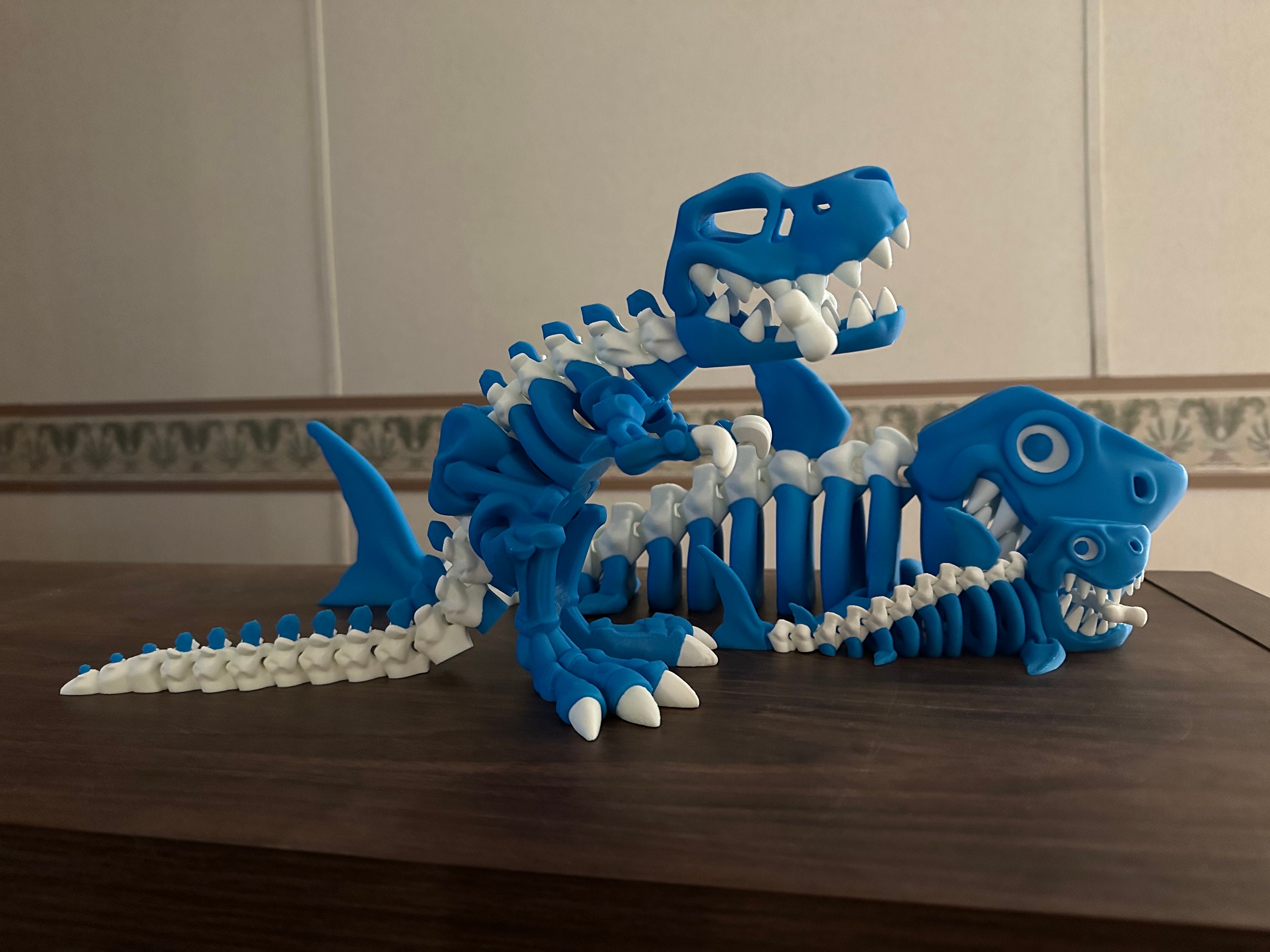 Articulating T-rex Skeleton Fidget Toy by Flexi Factory - Etsy