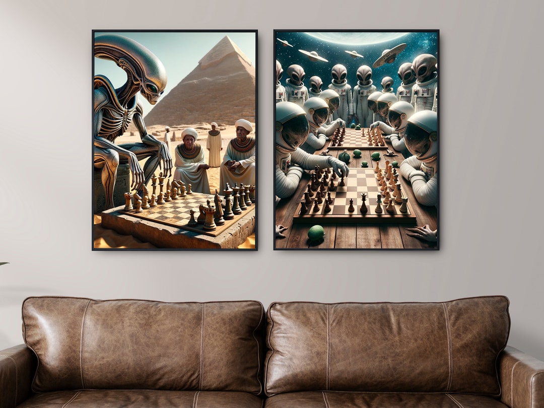 Sci-fi Chess Art: 6 Alien Chess Digital Art Unique - Etsy