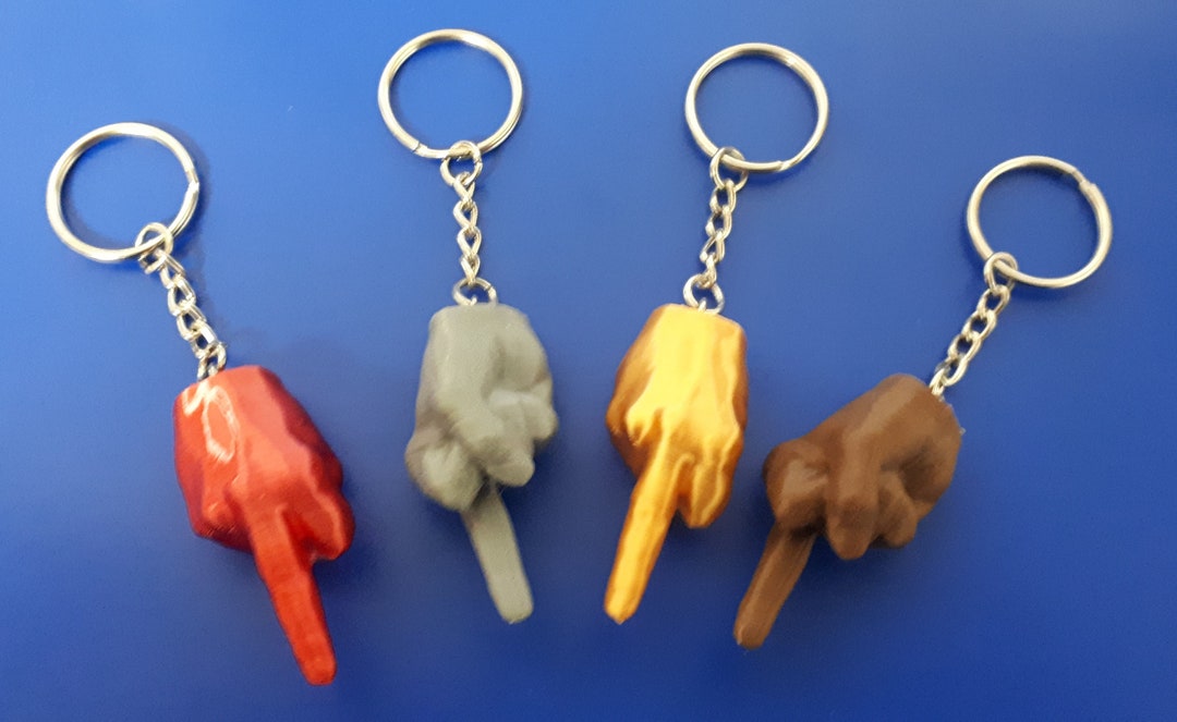 Middle Finger Key Chain - Etsy