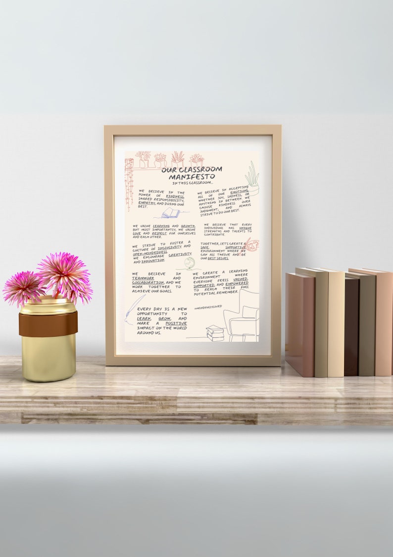 Printable Classroom Manifesto Poster - Etsy
