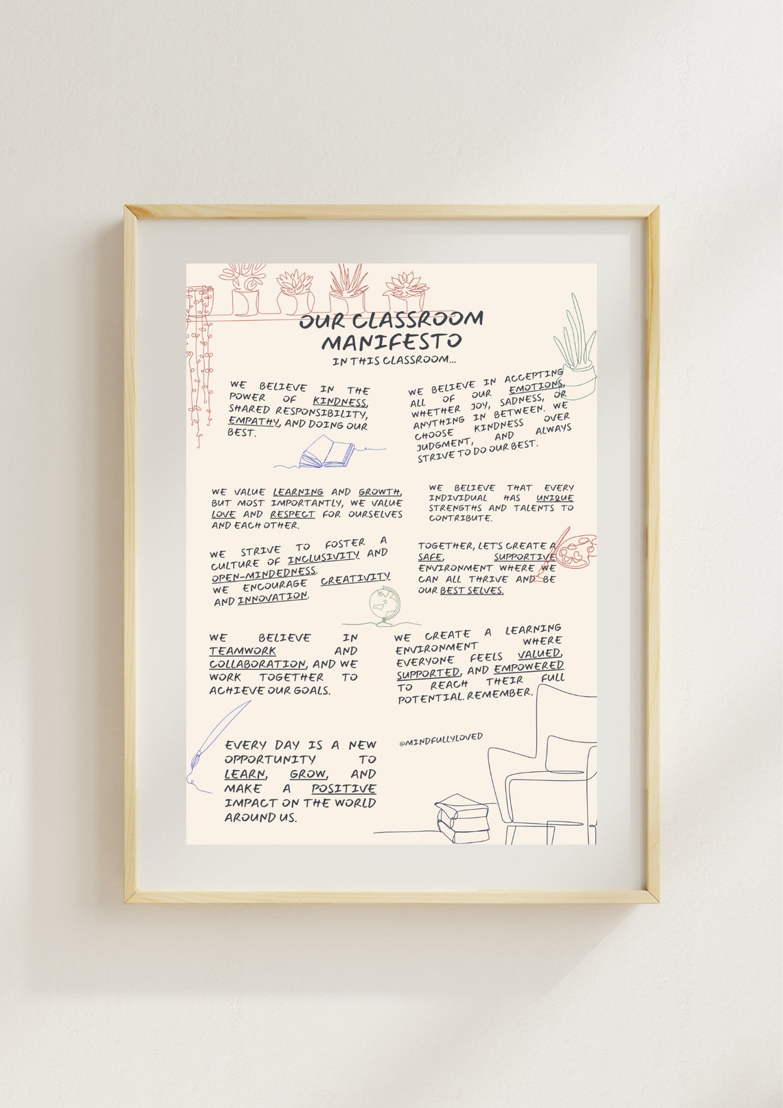 Printable Classroom Manifesto Poster - Etsy