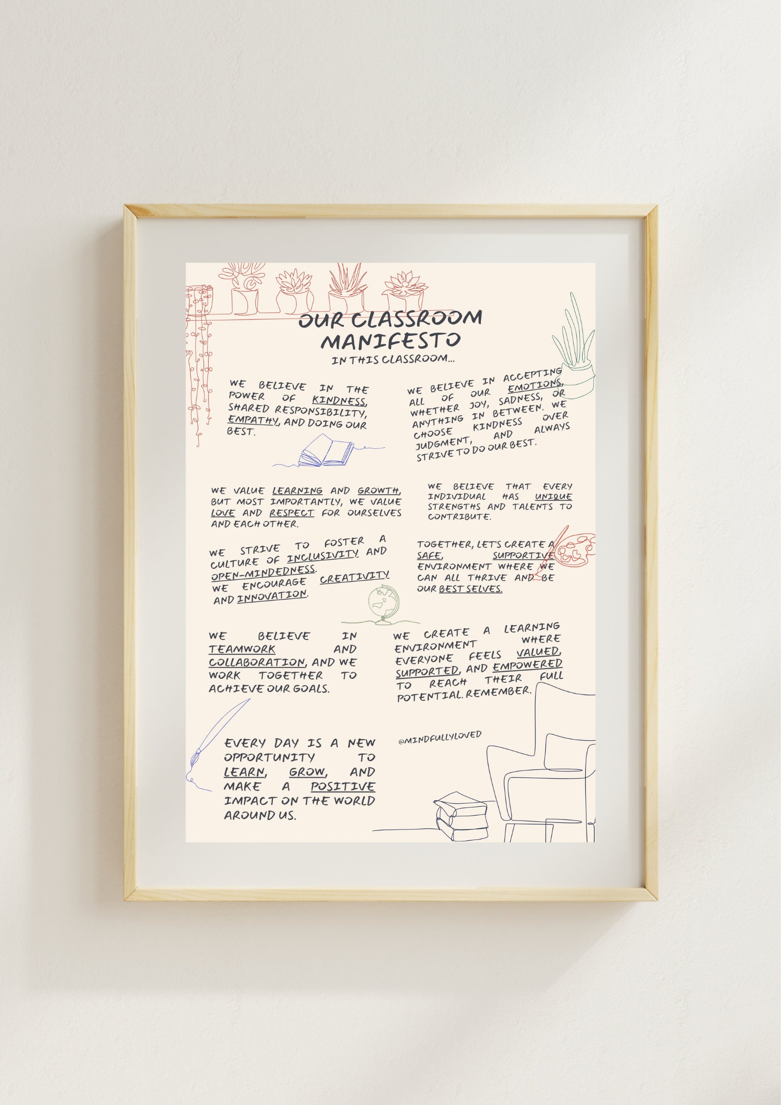 Printable Classroom Manifesto Poster - Etsy