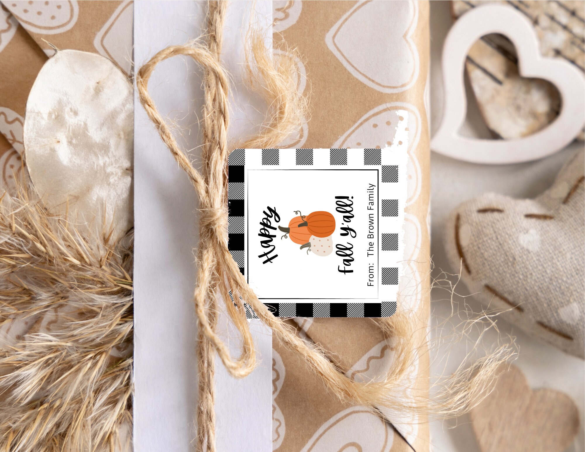 Happy Fall Yall Gift Tags, Printable Autumn Treat Tags, Fall Gift ...