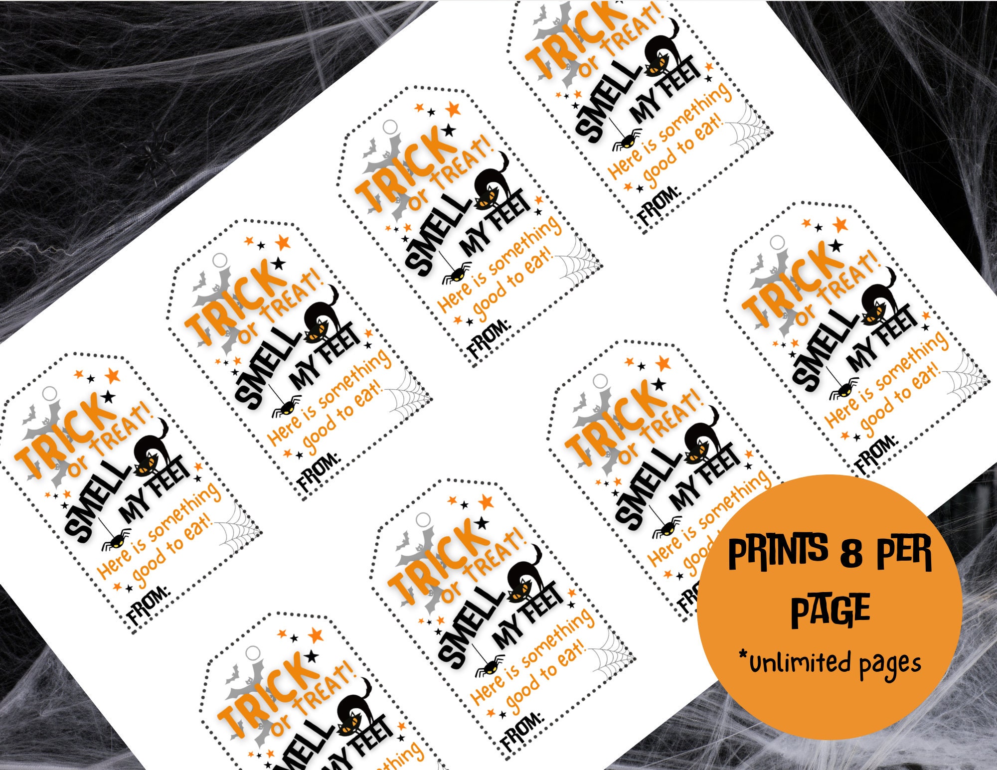 Halloween Favor Tags, Boo Gift Tags, Trick or Treat Favor Tags, Treat ...