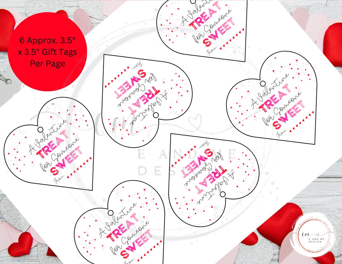 Editable Valentine Day Tag Printable, Valentine's Day Gift Tag ...