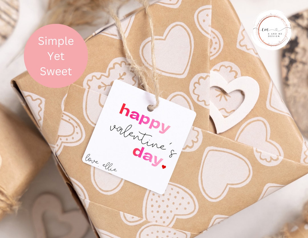 Editable Valentine's Day Tag Printable, Valentine's Day Gift Tag ...