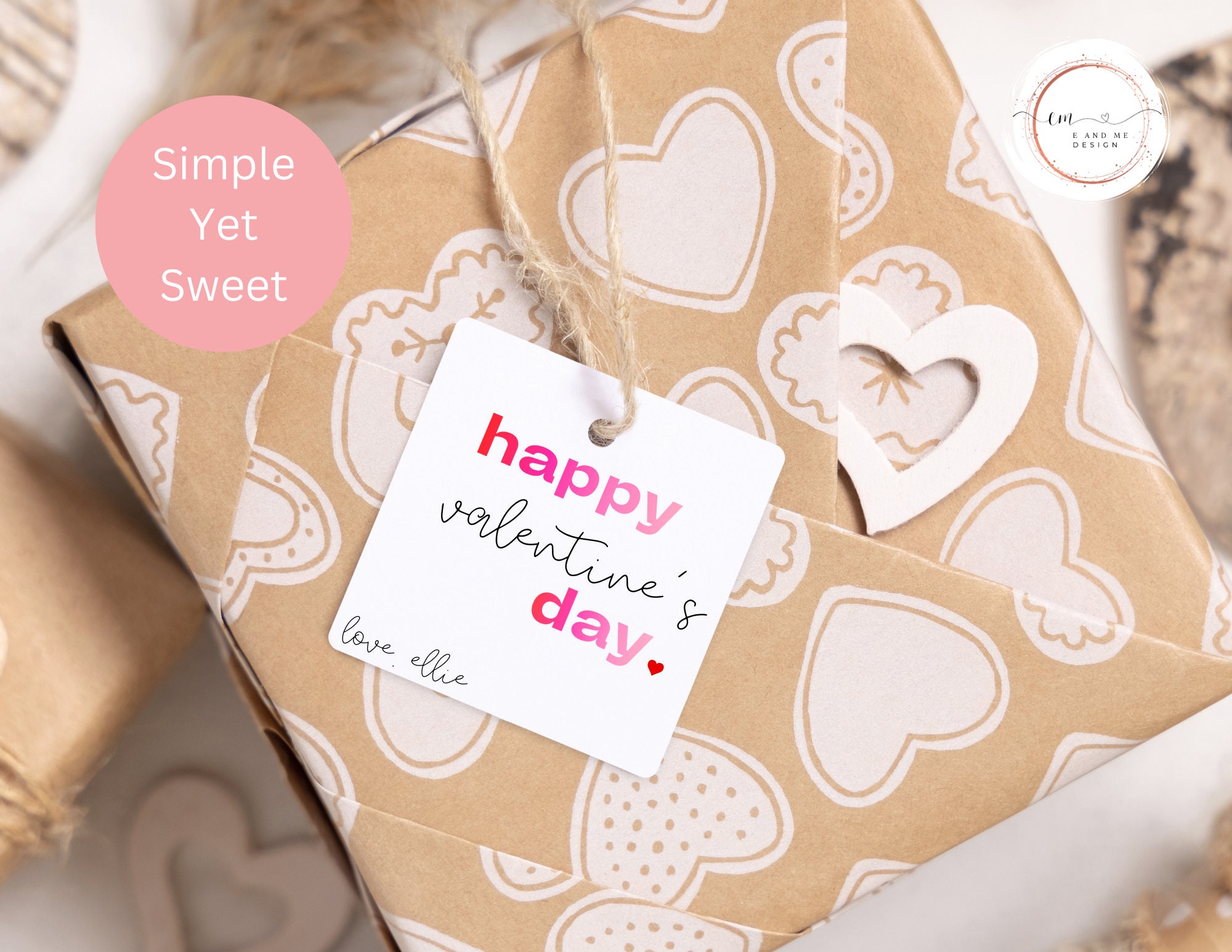 Editable Valentine's Day Tag Printable, Valentine's Day Gift Tag ...