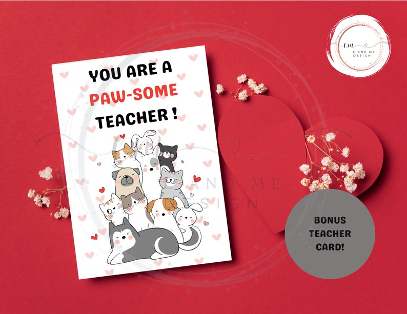 Printable Pet Valentine's Day Cards, Classroom Valentine's Day Cards ...