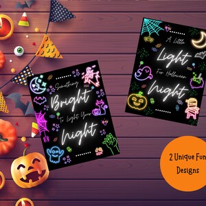 Halloween Glow Stick Tags, A Little Light for Halloween Night ...