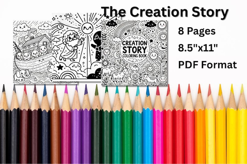 7 Days of Creation Coloring Book: Bible Story Activity (digital ...