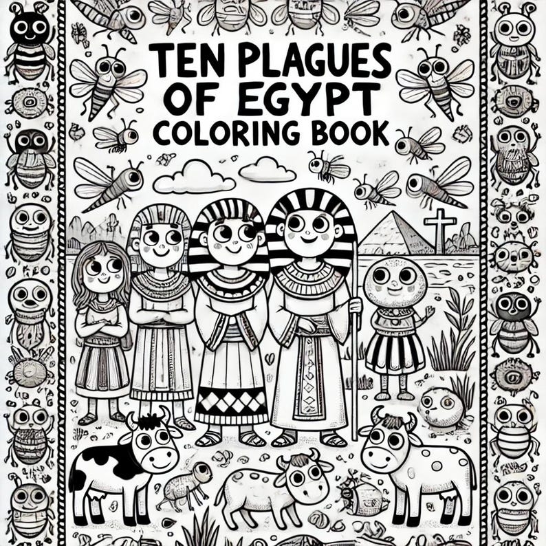 Ten Plagues of Egypt Coloring Book for Kids - Fun & Educational ...