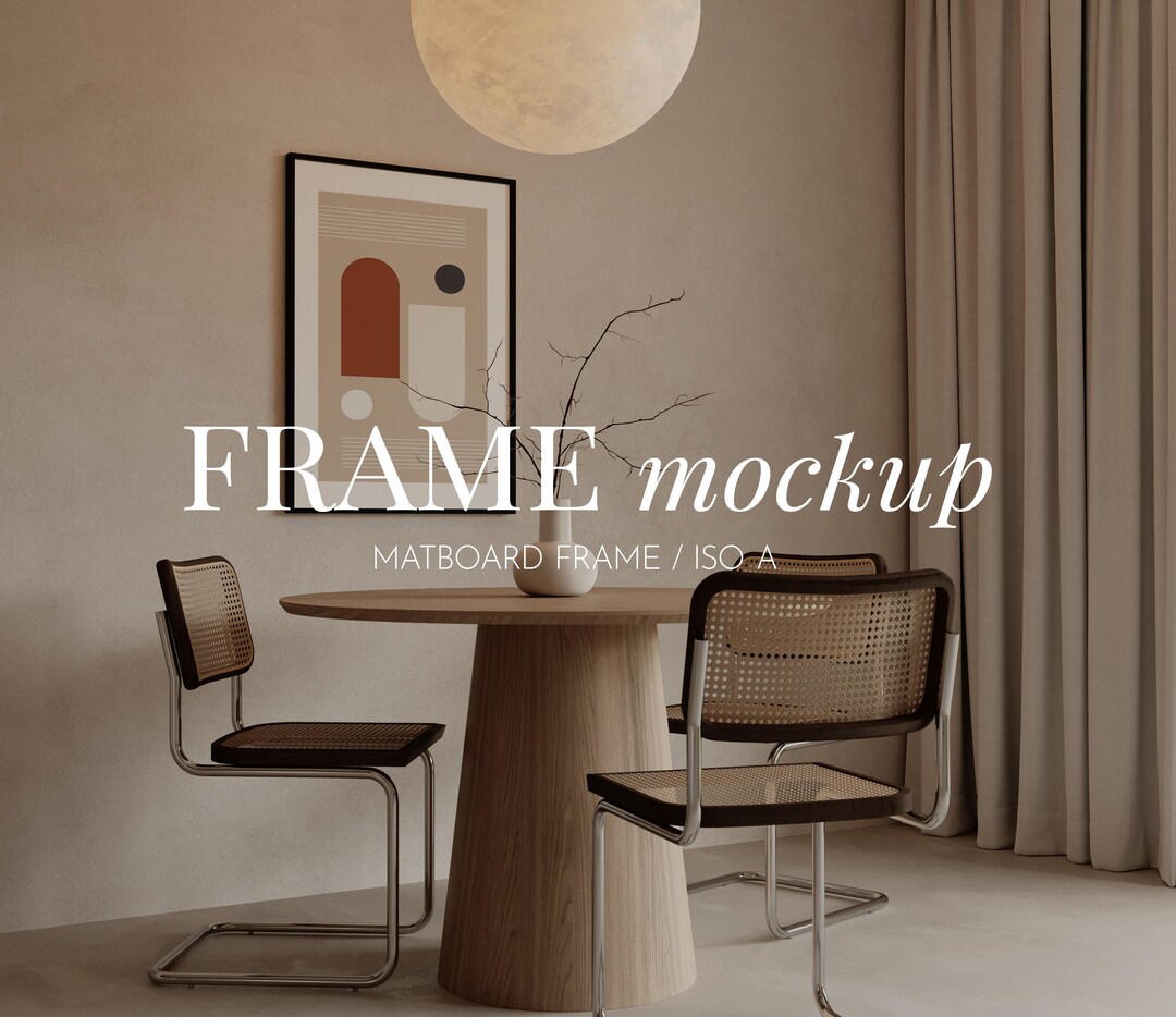 Vertical Frame Mockup Ih Home Interior,a1 ISO Frame Mockup,oak Wood ...