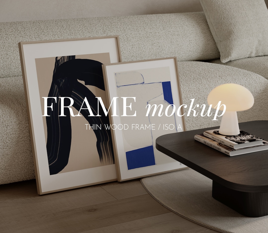 Two Frame Mockup in Home Interior,iso A DIN Ratio,japandi Mockup ...