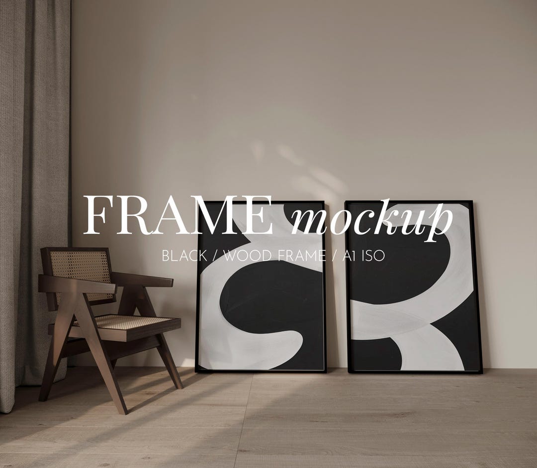 Set of Two Frame Mockup PSD Template,iso A DIN Ratio,double Wall Art ...