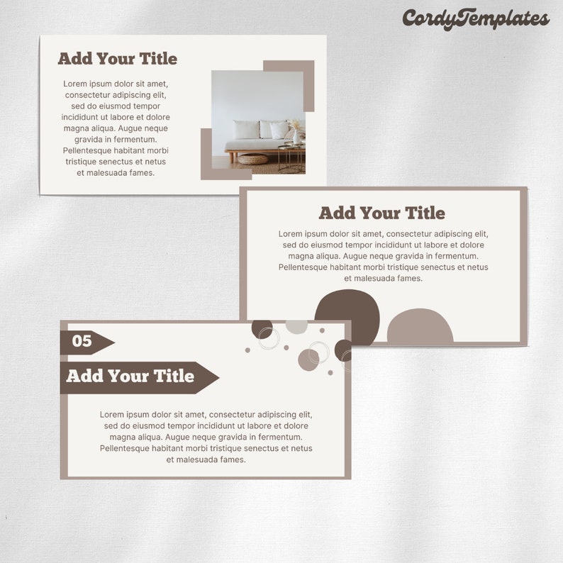 Minimal Powerpoint Template Brown Beige Business Canva Presentation ...