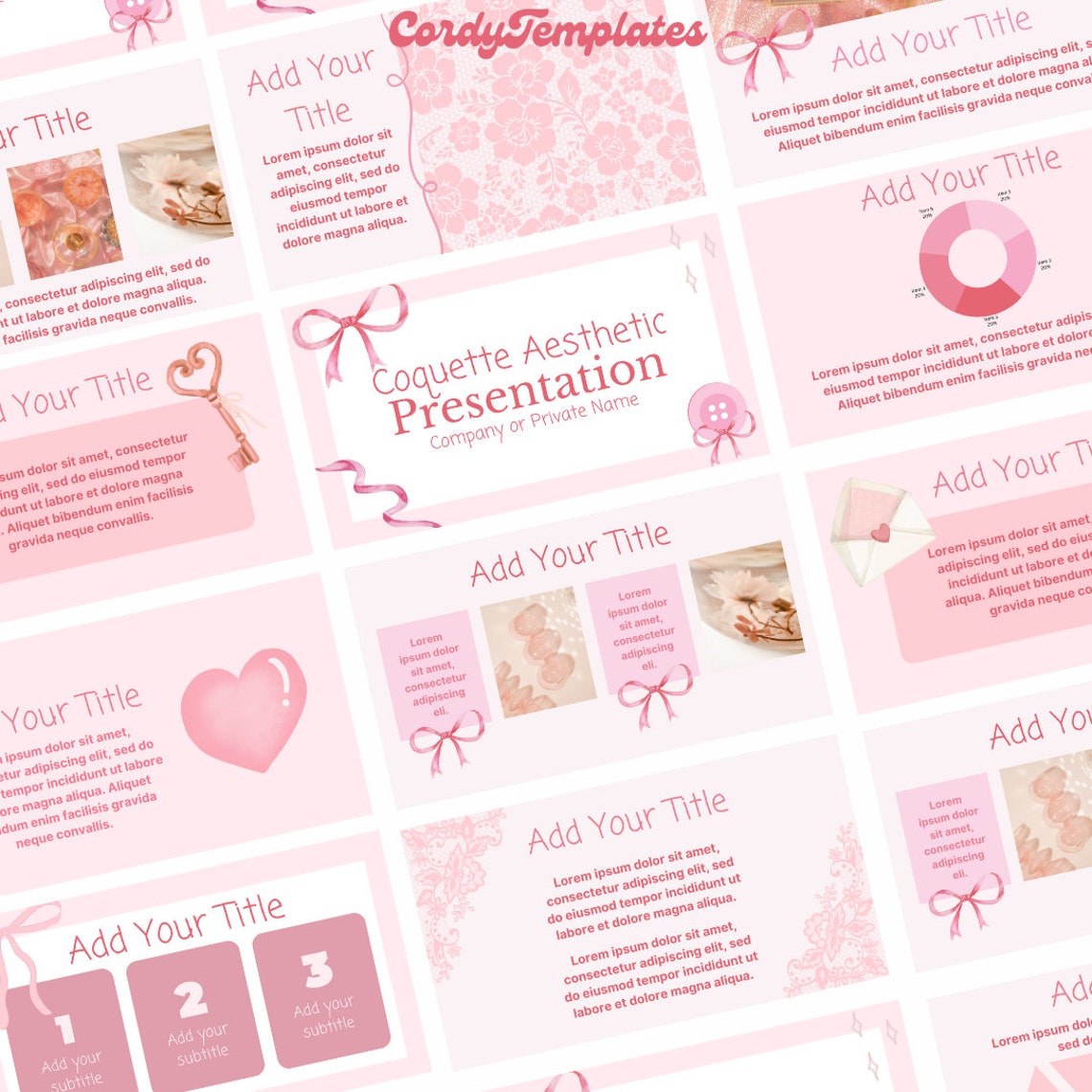 Coquette Aesthetic Powerpoint Template Presentation Canva Template ...