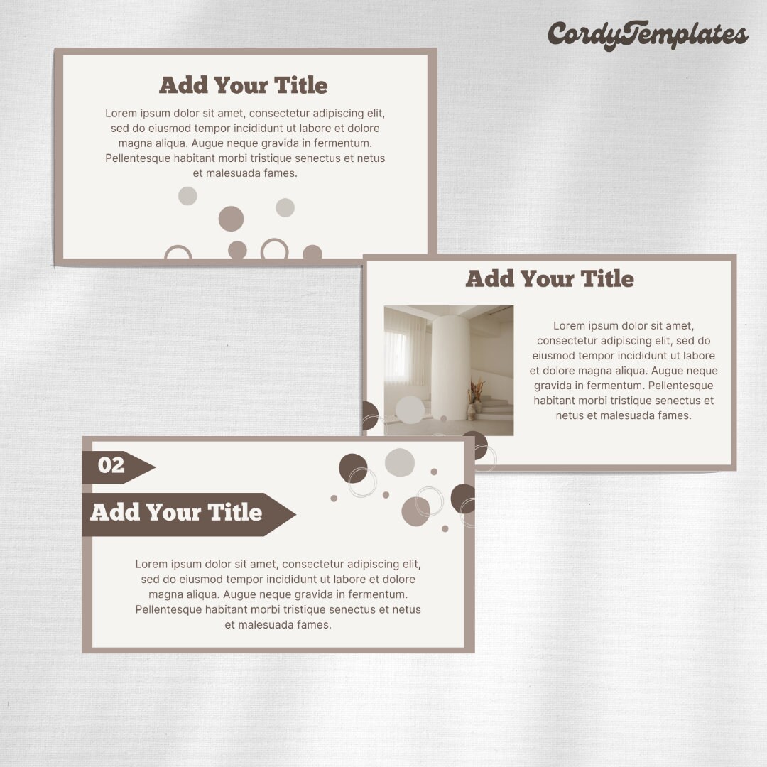 Minimal Powerpoint Template Brown Beige Business Canva Presentation ...