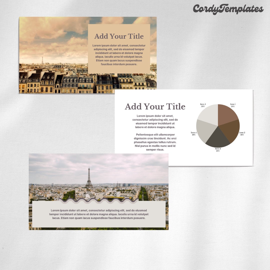 Travel Powerpoint Template Paris Aesthetic Business Travel Powerpoint ...