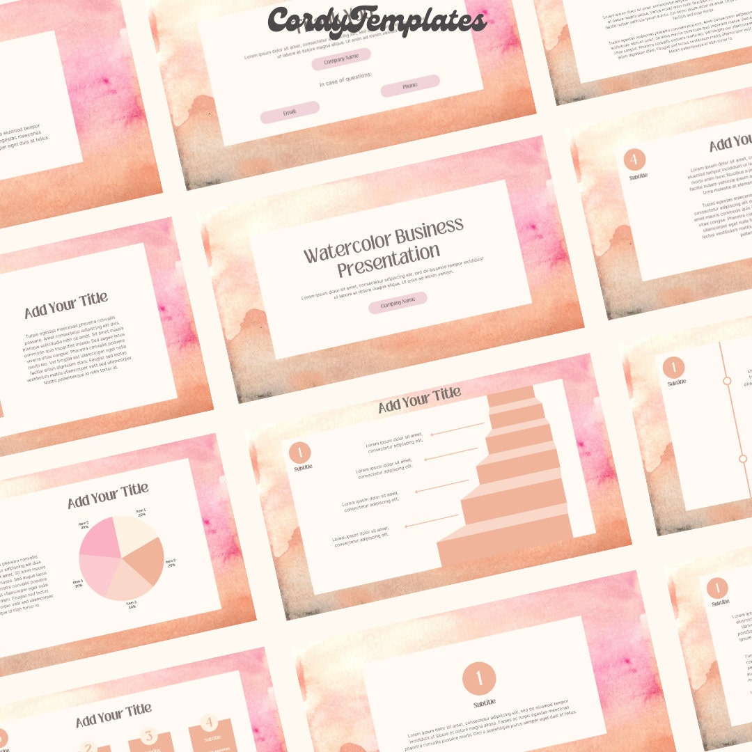 Powerpoint Template Watercolor Business Powerpoint Presentation ...