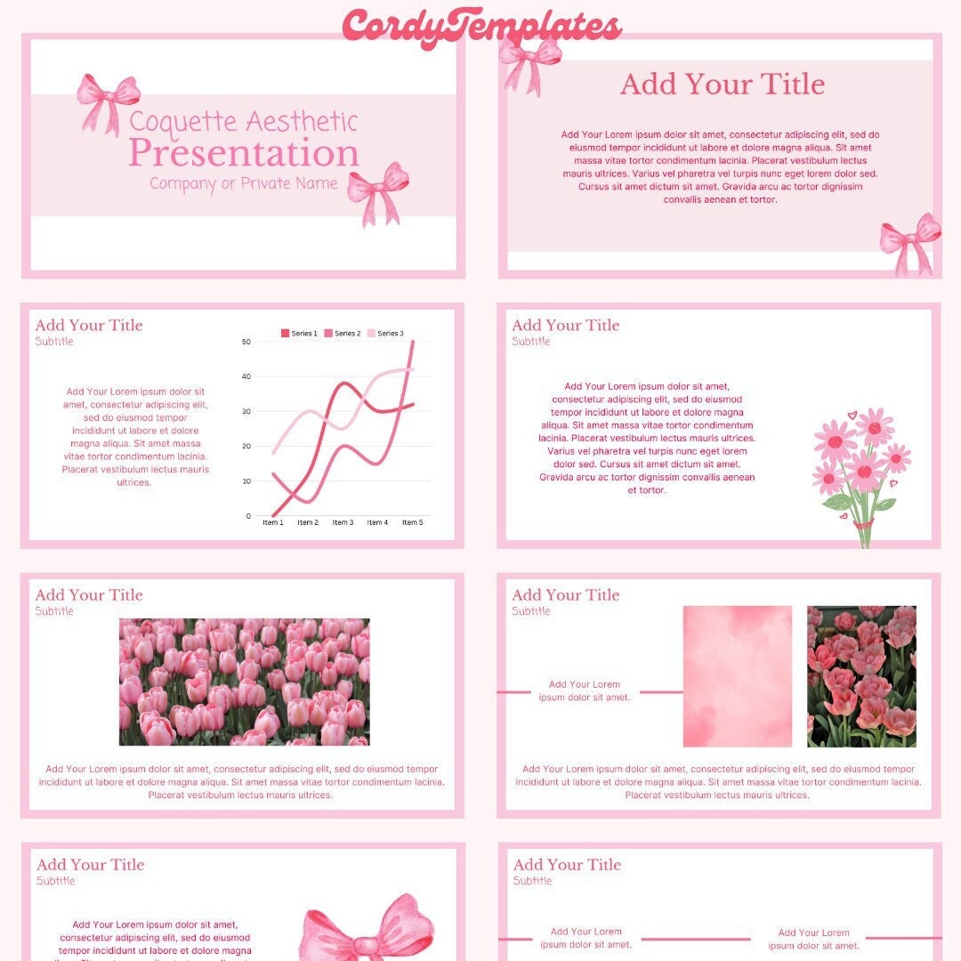 Mini Coquette Aesthetic Powerpoint Template Canva Presentation ...