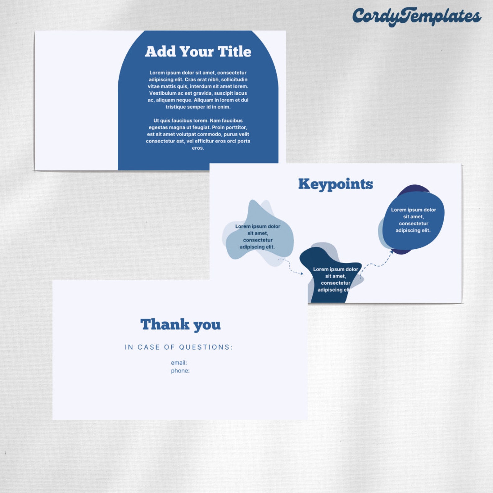 Blue Powerpoint Template Modern Minimal Futuristic Business Powerpoint ...