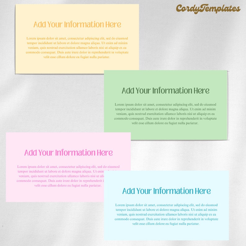 Powerpoint Template Bundle Four Colors Very Simple Minimalistic ...
