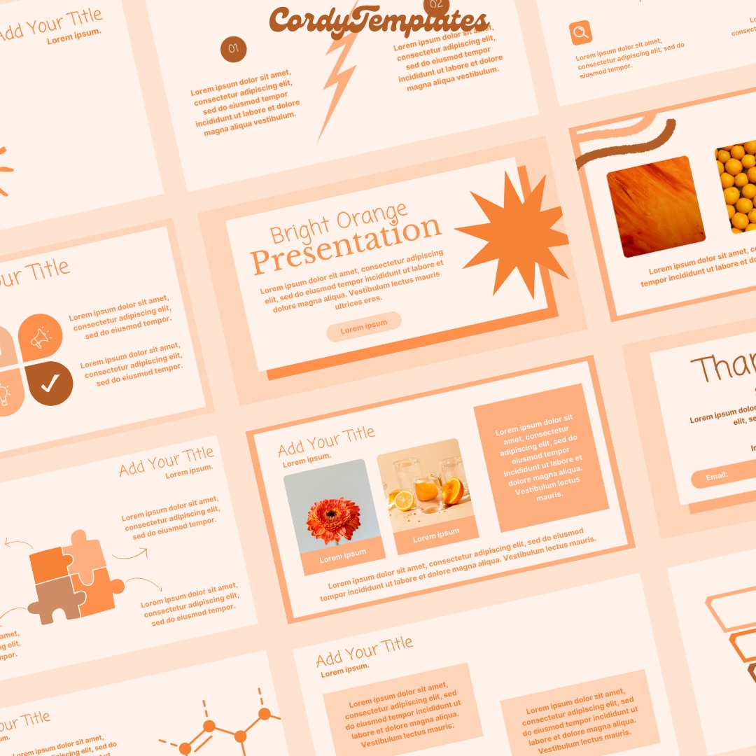 Powerpoint Template Bright Orange Business Powerpoint Presentation ...