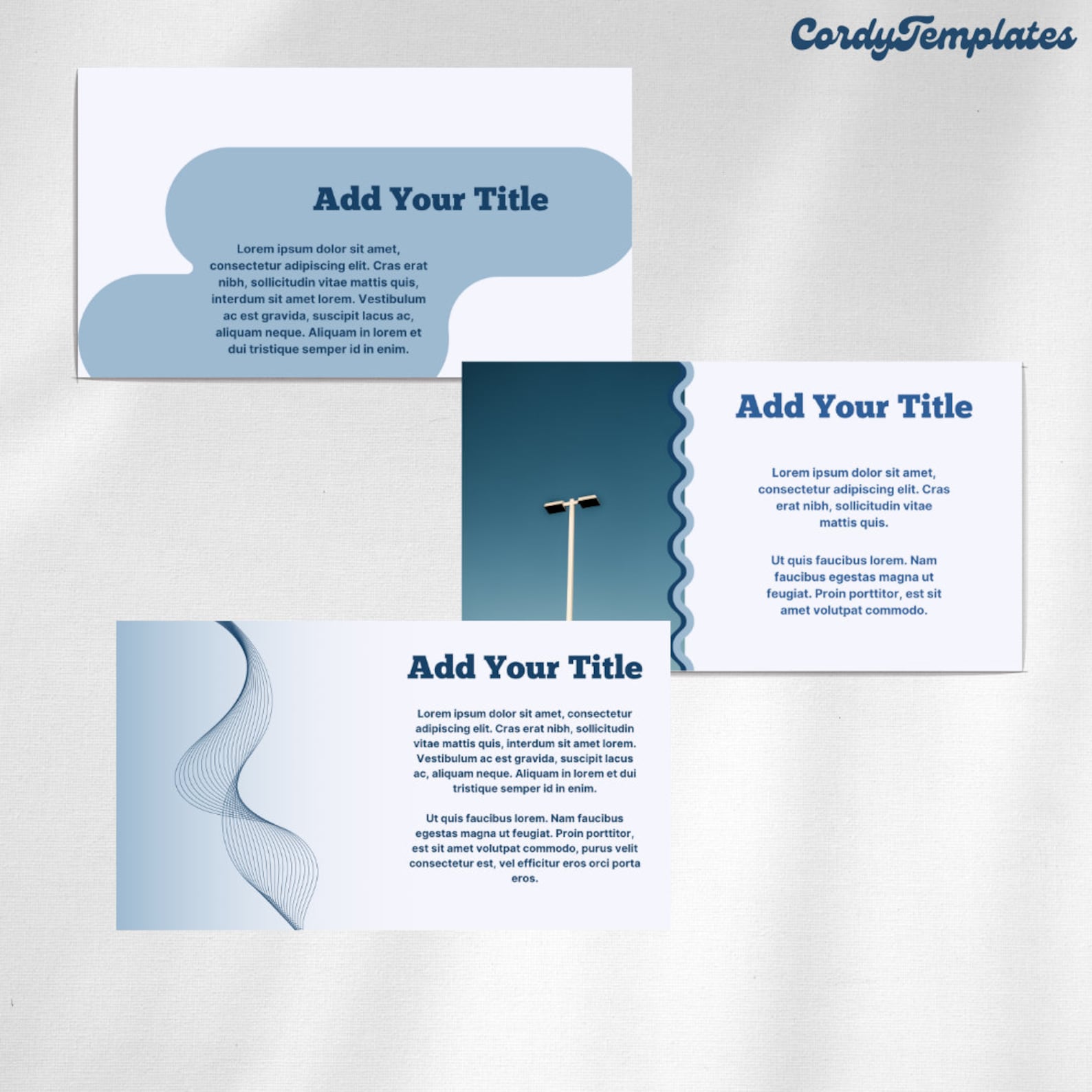 Blue Powerpoint Template Modern Minimal Futuristic Business Powerpoint ...