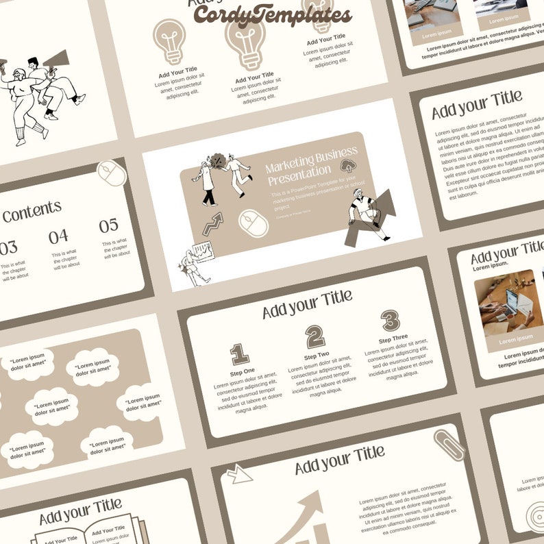 Powerpoint Template Professional Neutrals Marketing Business Academic ...