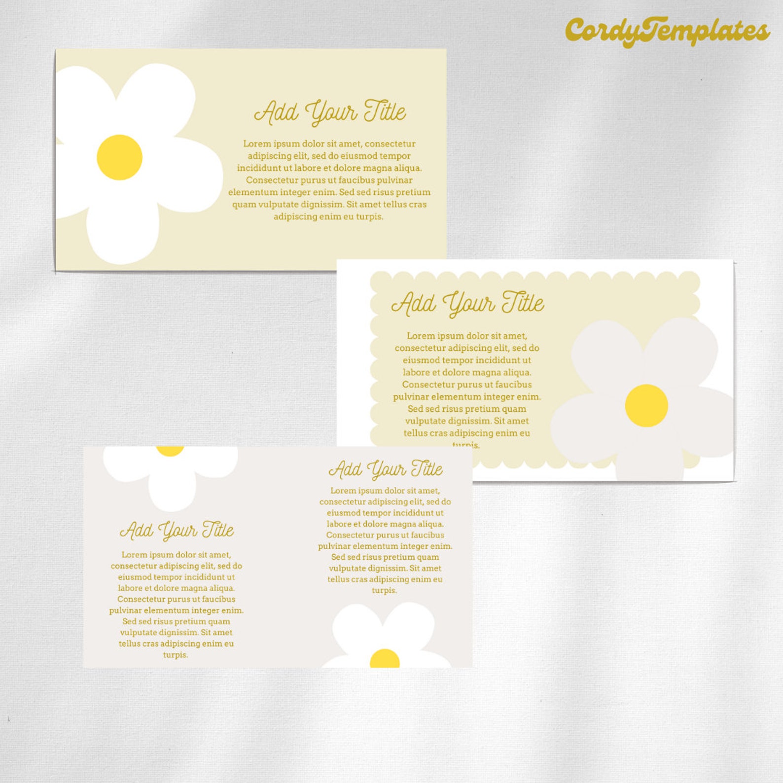 Powerpoint Template, Unique and Pretty Daisy Professional Pastel ...