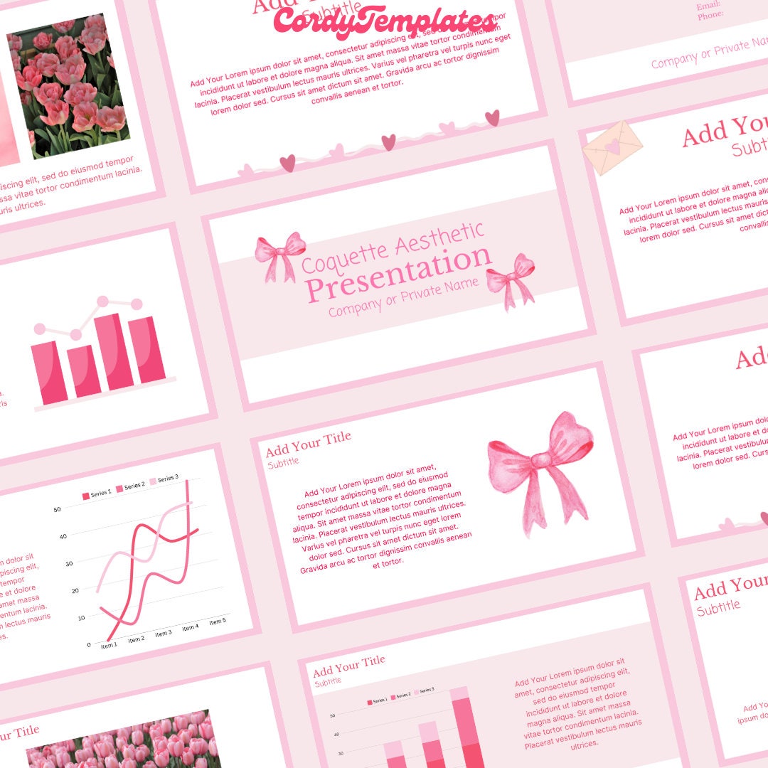 Mini Coquette Aesthetic Powerpoint Template Canva Presentation ...