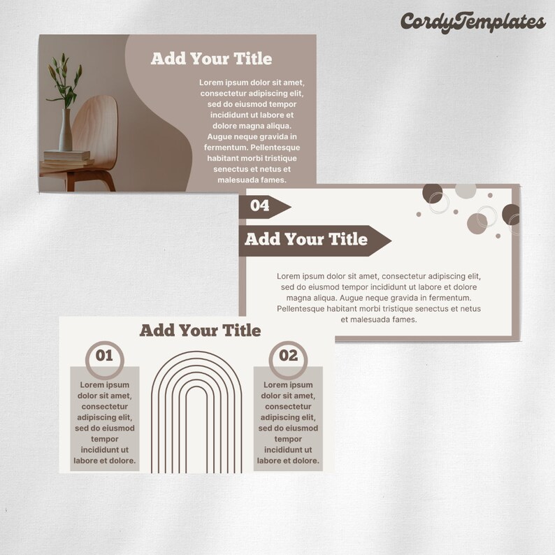 Minimal Powerpoint Template Brown Beige Business Canva Presentation ...