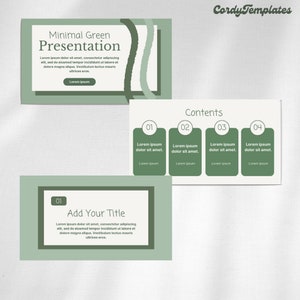 Powerpoint Template Minimal Green Business Presentation Powerpoint ...