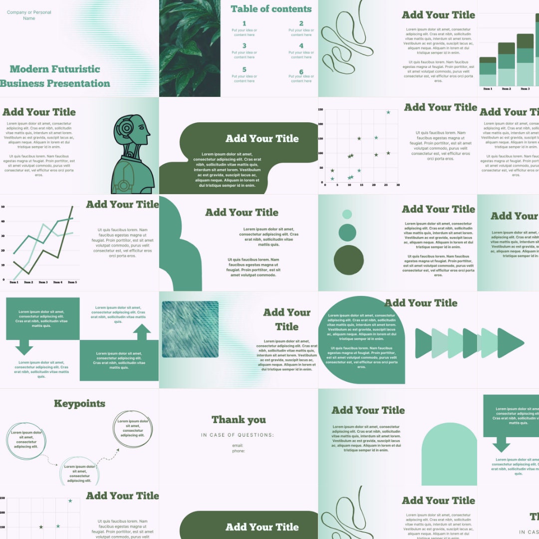 Four Powerpoint Templates Bundle Futuristic Colors Presentation ...
