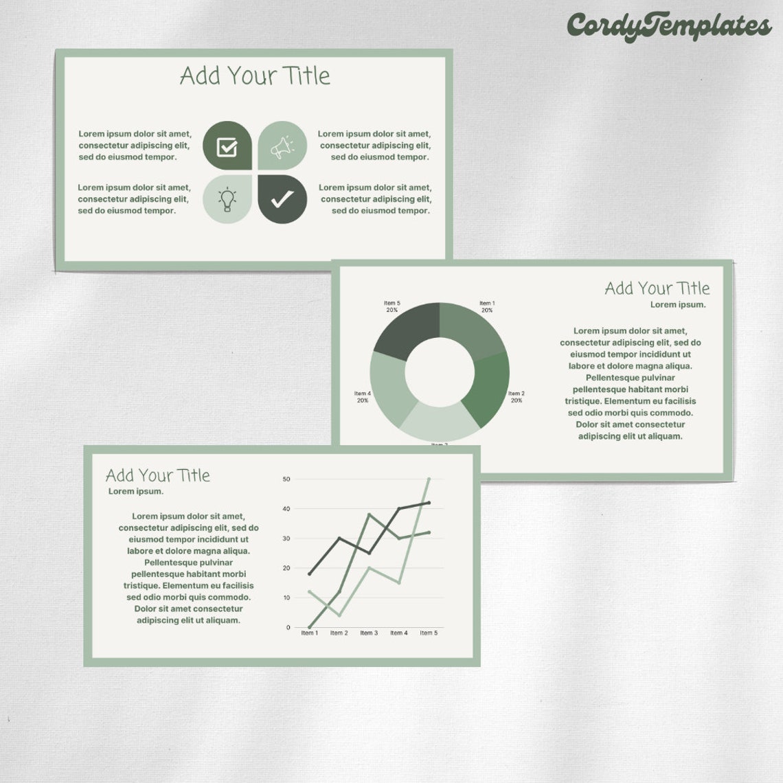 Powerpoint Template Minimal Green Business Presentation Powerpoint ...