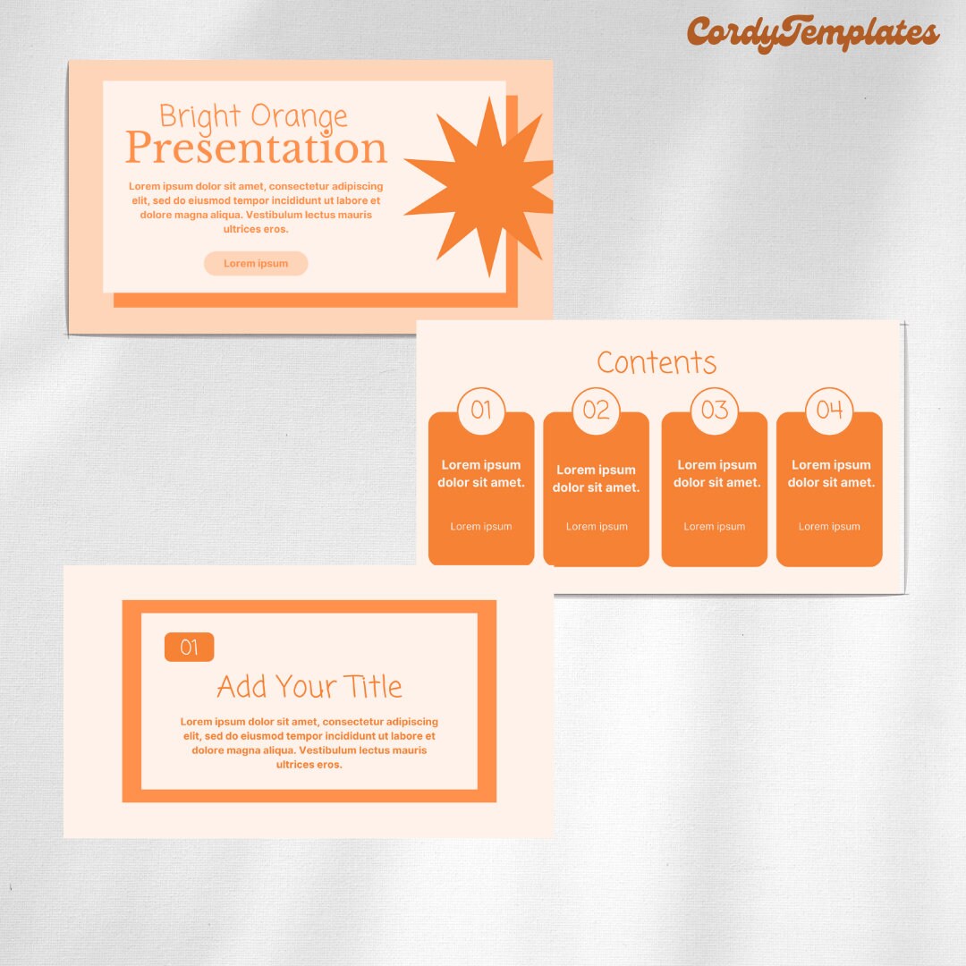 Powerpoint Template Bright Orange Business Powerpoint Presentation ...