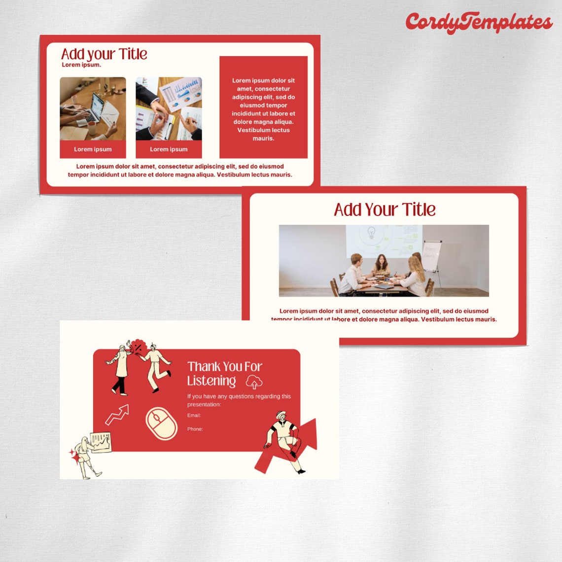 Powerpoint Template Professional Red Marketing Business Academic School or Work Powerpoint ...