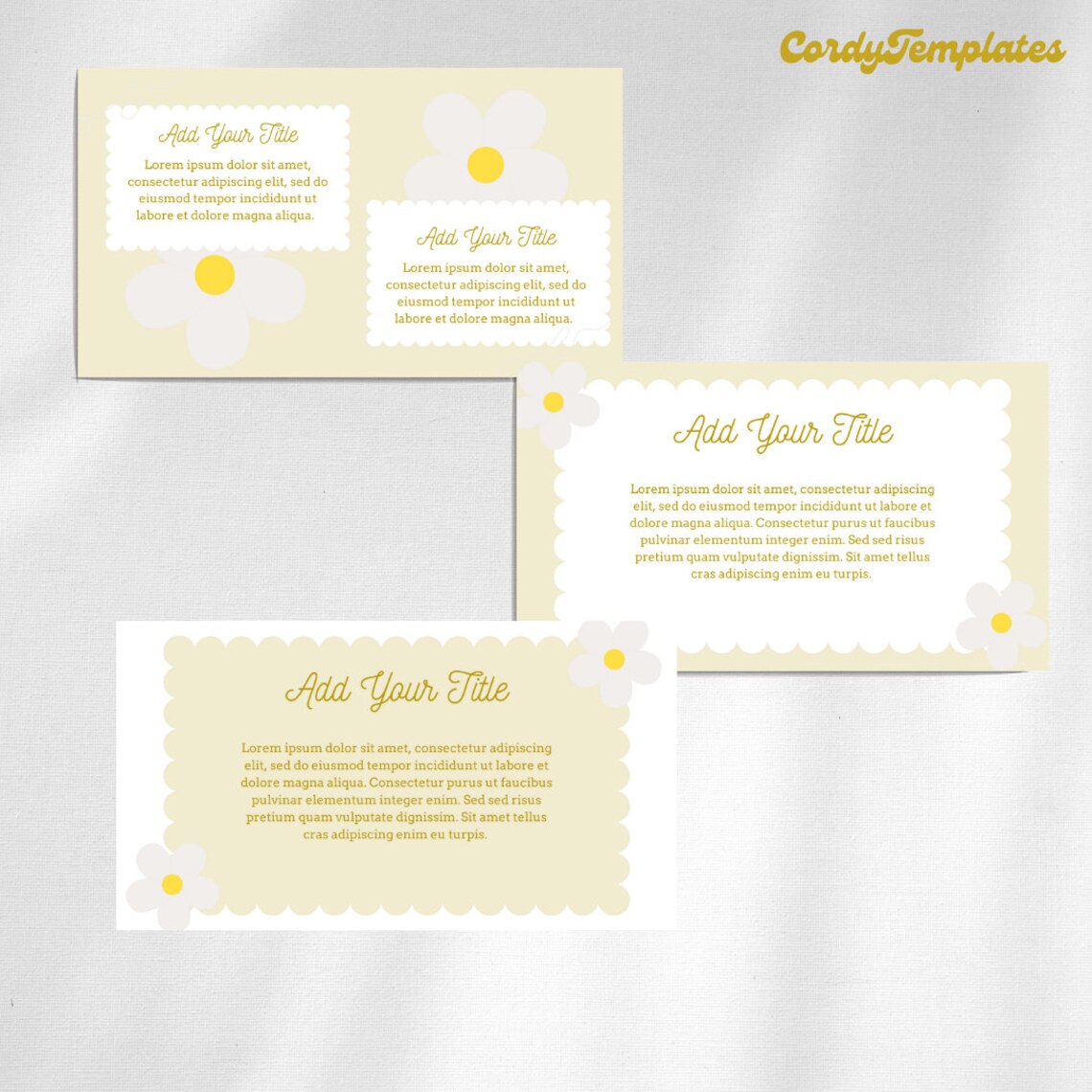 Powerpoint Template, Unique and Pretty Daisy Professional Pastel ...