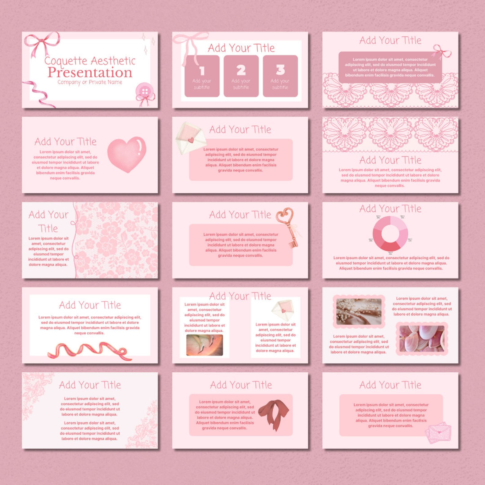 Coquette Aesthetic Powerpoint Template Presentation Canva Template ...