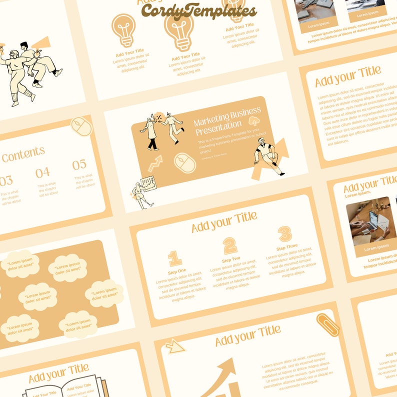Powerpoint Template Professional Yellow Marketing Business Academic ...