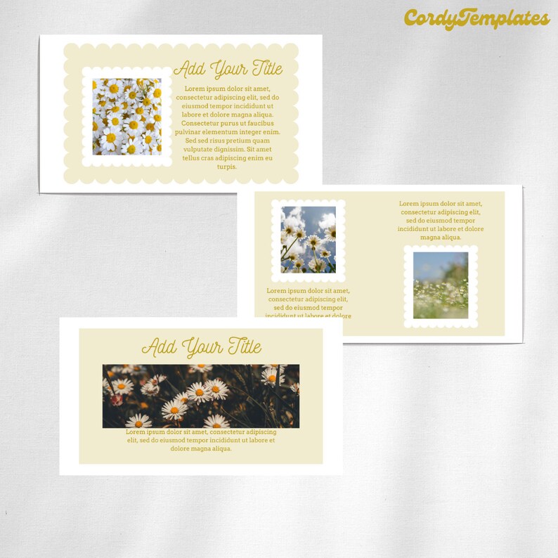 Powerpoint Template, Unique and Pretty Daisy Professional Pastel ...