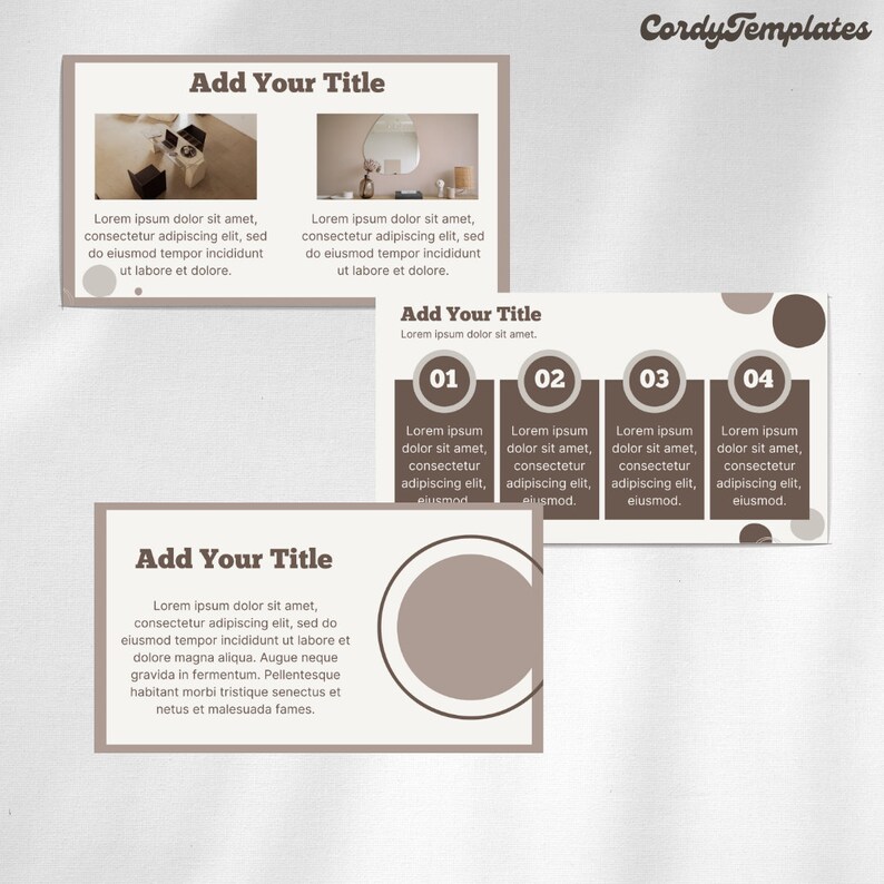 Minimal Powerpoint Template Brown Beige Business Canva Presentation ...