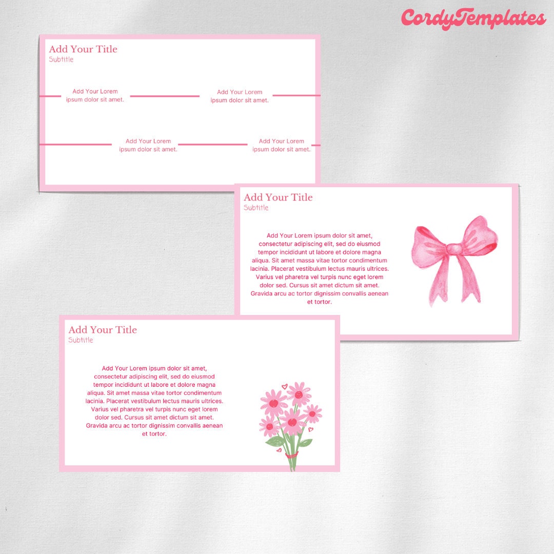Mini Coquette Aesthetic Powerpoint Template Canva Presentation ...