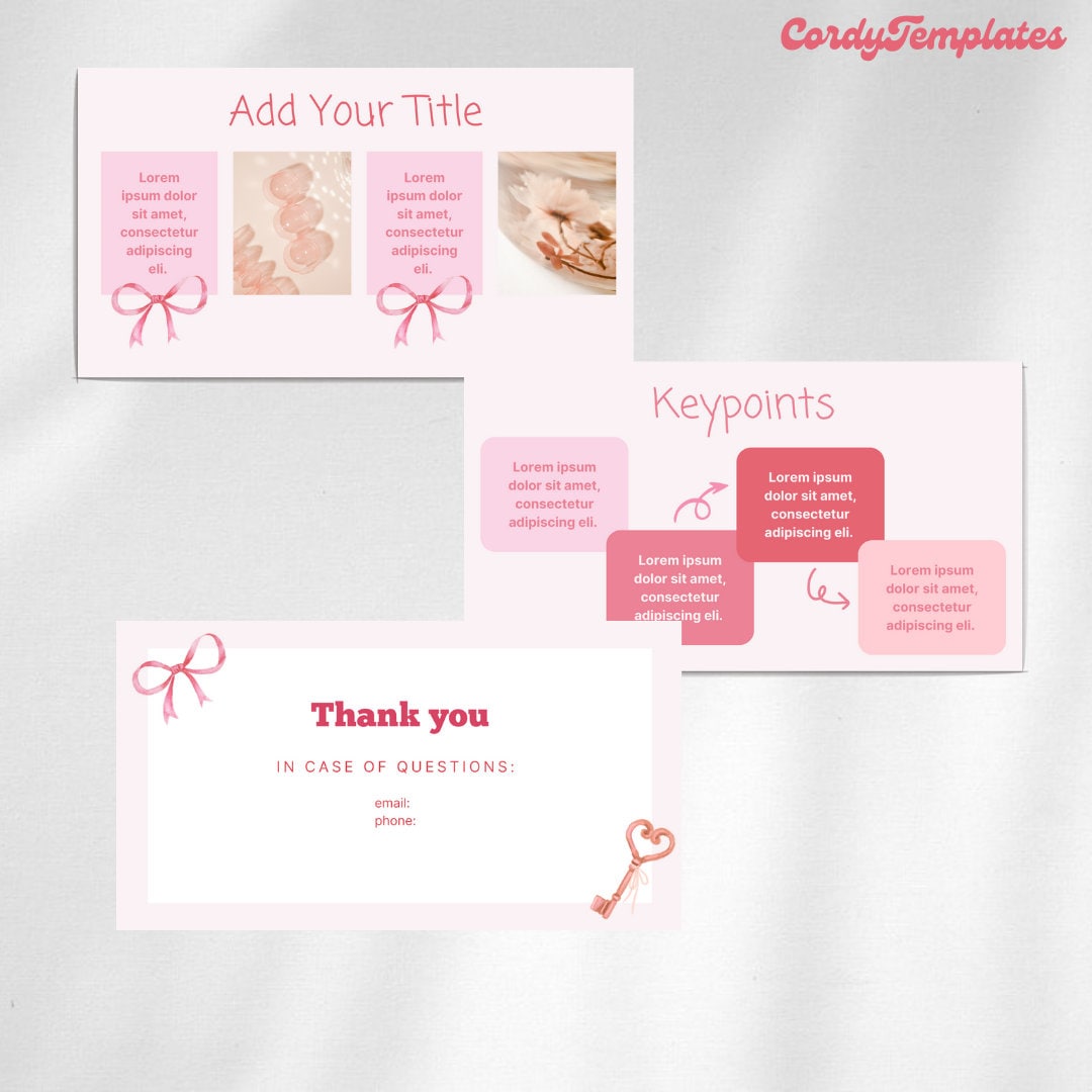 Coquette Aesthetic Powerpoint Template Presentation Canva Template ...